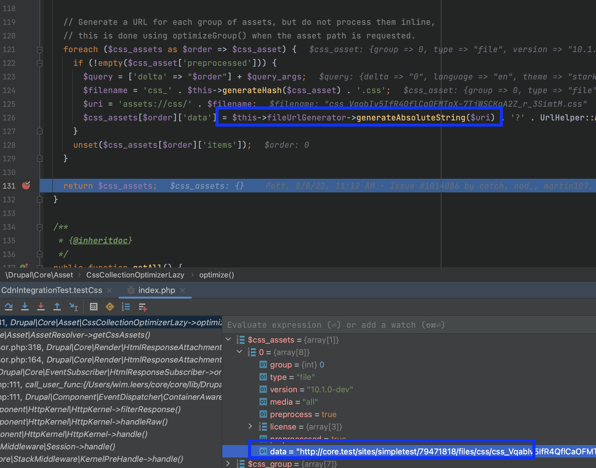 [regression] Since #1014086 generated CSS assets have absolute URLs without varying by url.site ...